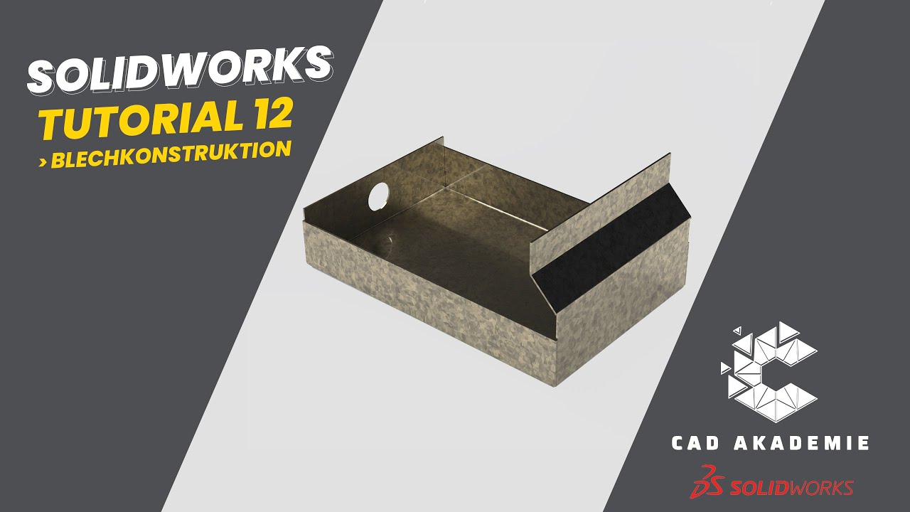 Solidworks Tutorial 12 Blech | Blechkonstruktion | Sheetmetal - YouTube