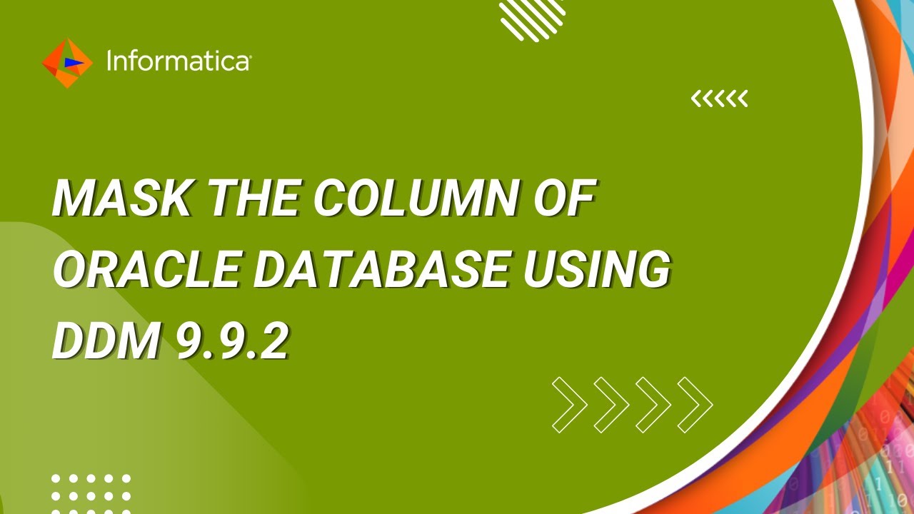 How to Mask the Column of Oracle Database using DDM 9.9.2 - YouTube