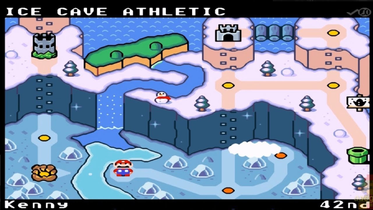 New Super Mario World: The Amazing Adventure 100% WORLD 6: SNOW ICE ...