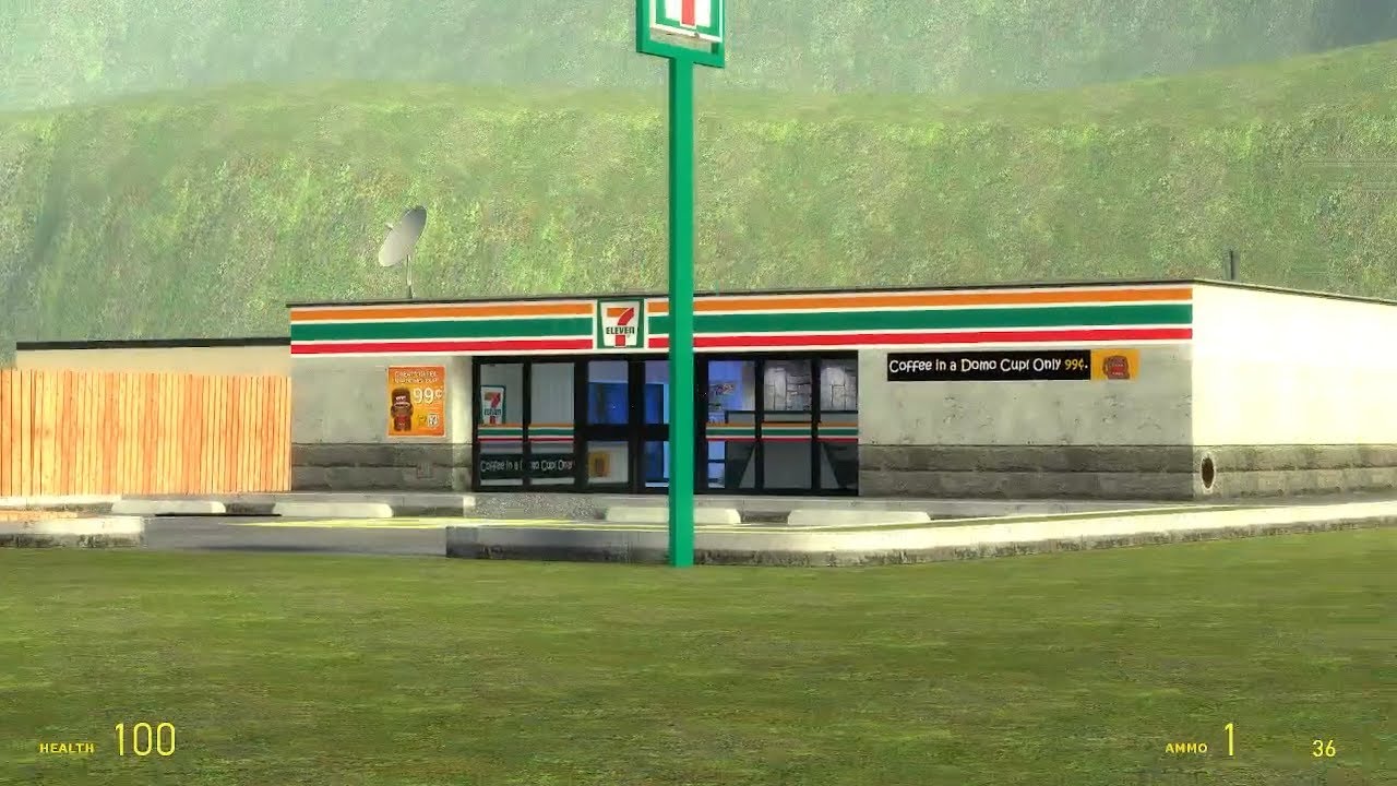 Gmod Zombie Survival At 7-11 - YouTube