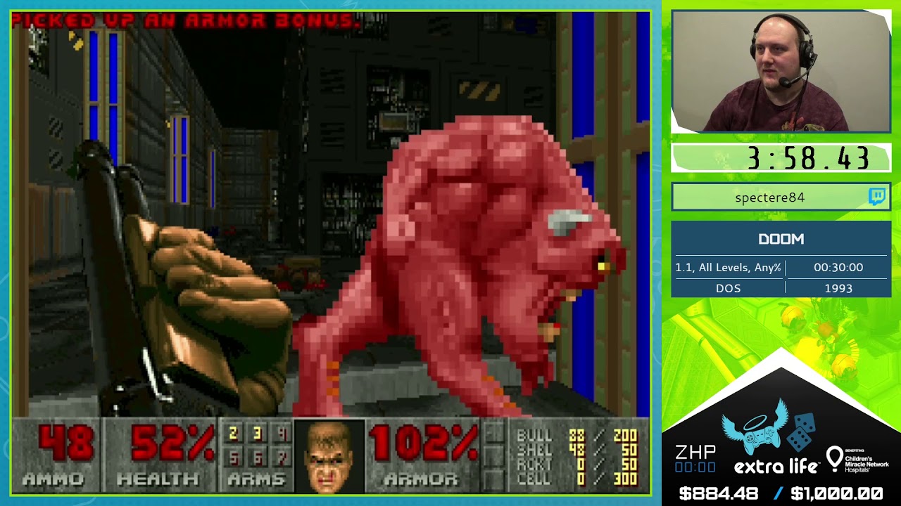 DOOM 1.1 (DOS, 1993) - All Levels, Any% - Spectere - YouTube