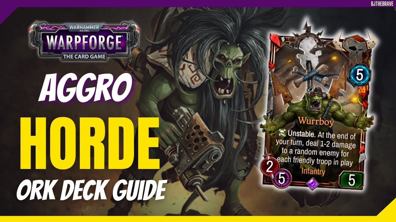 Ghazghkull Aggro Horde Deck Guide ~ Warhammer 40,000: WARPFORGE - YouTube