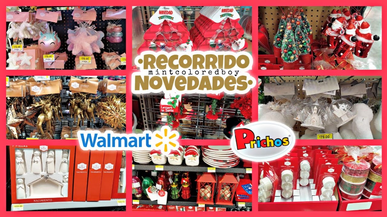 Recorrido en WALMART y PRICHOS Novedades Navideñas y Mucho Más. - YouTube