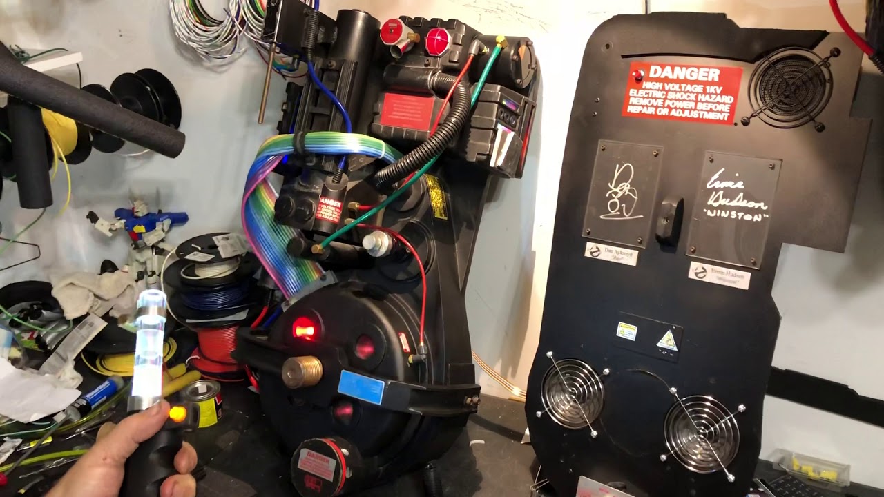 Ghostbusters Proton Pack Bumper Eject and Vent Test - YouTube