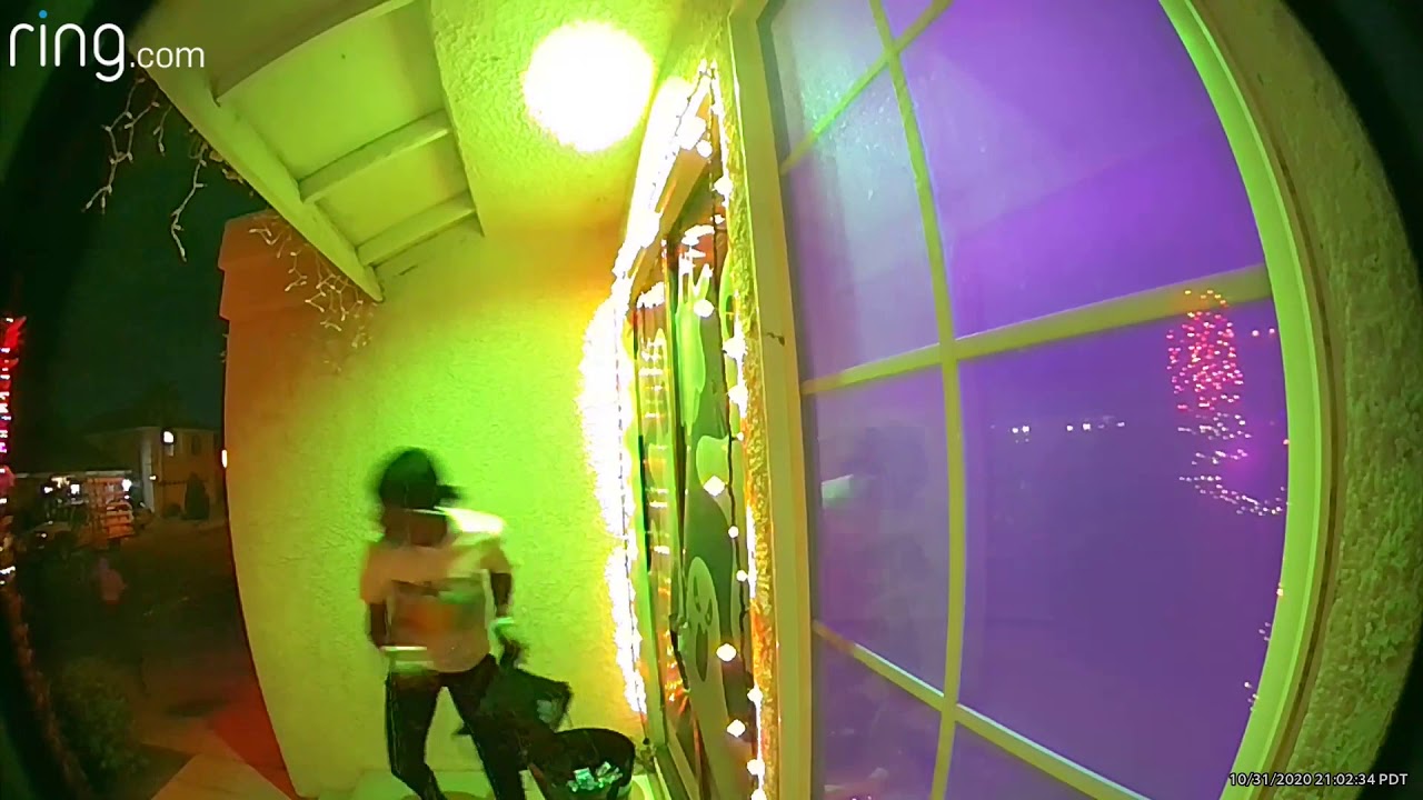 Kids Caught Stealing Halloween Candy Left Outside A House On Security ...
