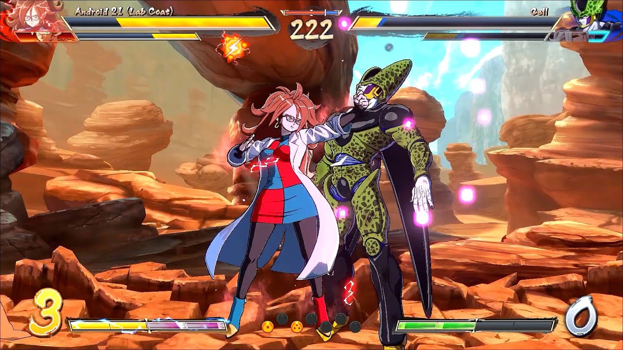 DRAGON BALL FighterZ - Goku & Android 21 VS. Cell & ANDROID 21 - YouTube