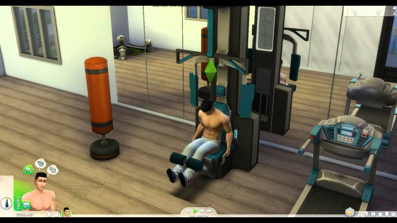 The Sims 4 "Workout on Gym" - YouTube