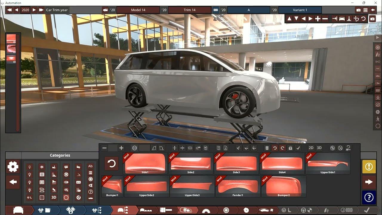 Automation: The Car Company Tycoon Game - Advanced body shaping technique - quick tutorial - YouTube