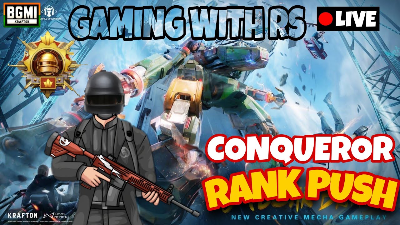 🔴 BGMI SOLO GOLD TO CONQUEROR RANK PUSH DAY 5 LIVE| GAMING WITH RS # ...