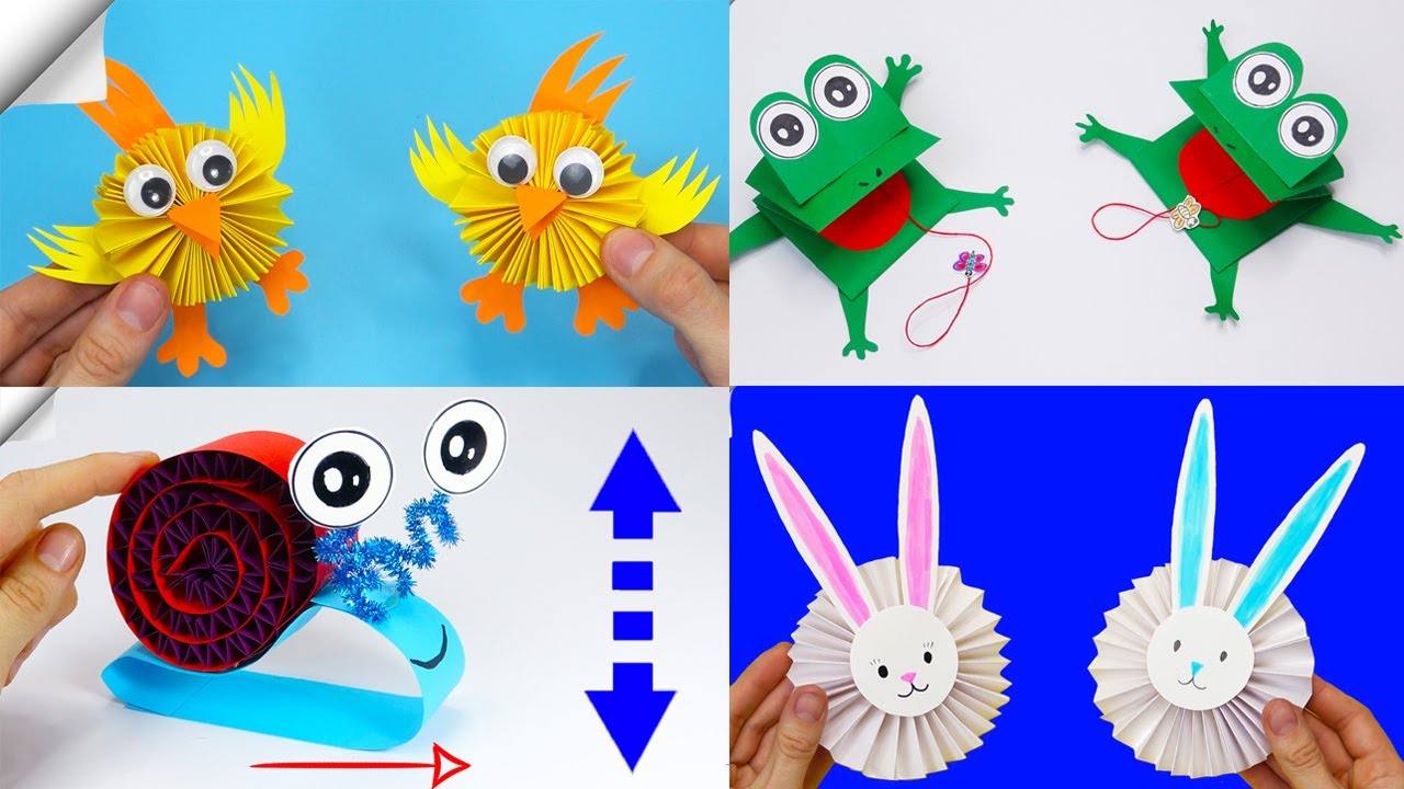 6 Moving paper toys | Easy paper crafts - YouTube