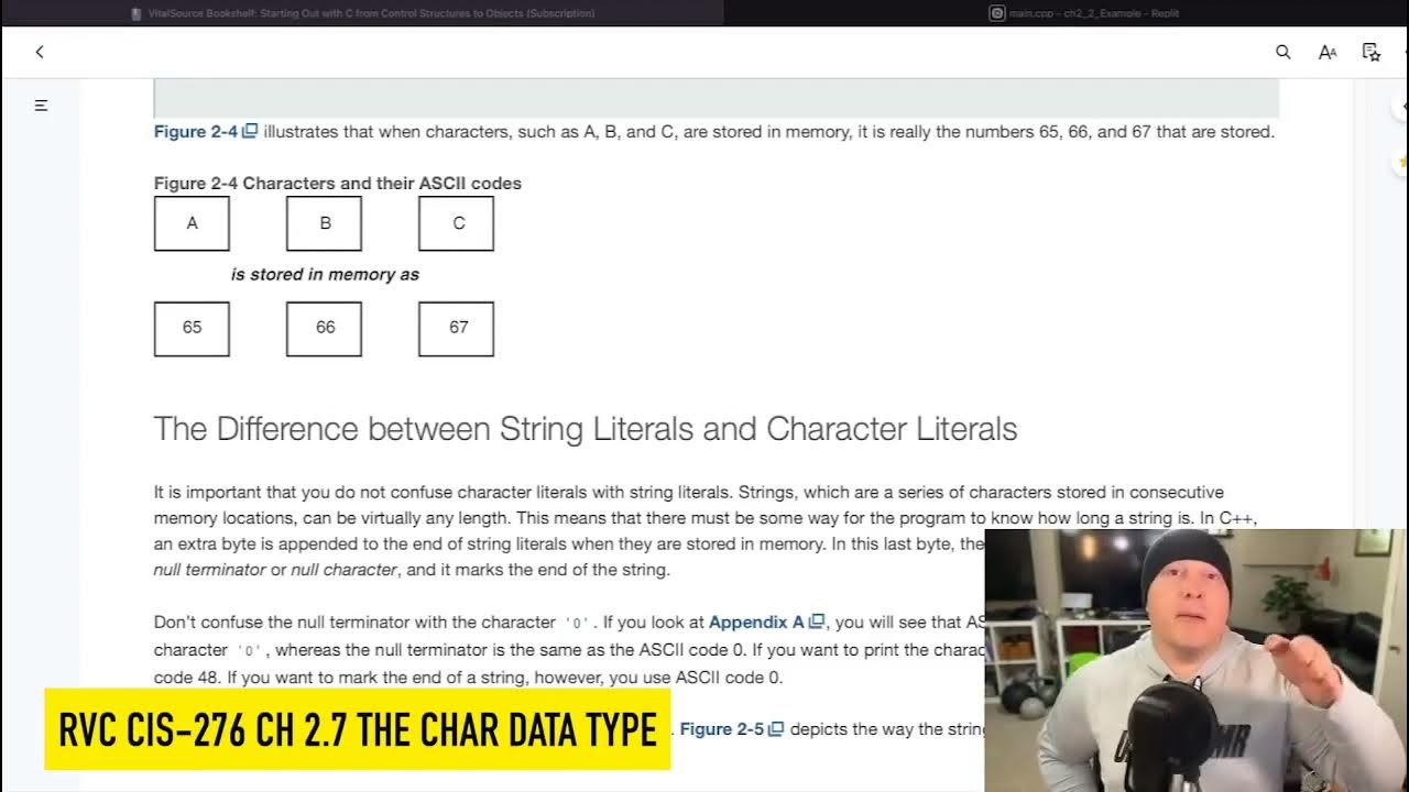 CIS 276 Ch 2 7 Char Data Types - YouTube