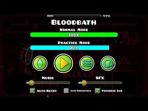 Geometry Dash stream // beating bloodbath - YouTube