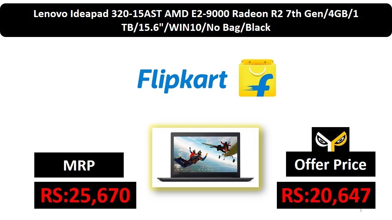 Lenovo Ideapad 320-15AST AMD E2-9000 Radeon R2 7th Gen/4GB/1 TB/15.6 ...