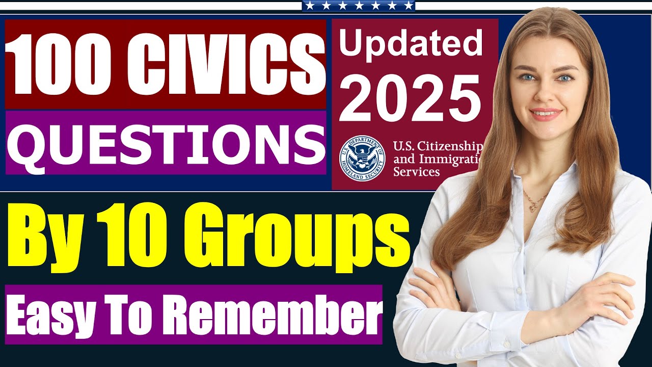 100 Civics Questions and Answers by 10 Groups for US Citizenship ...