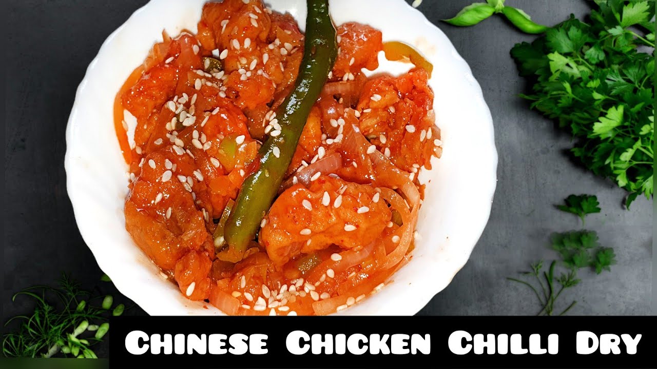 Chinese Chicken Chilli Dry Recipe | Kitchen with Nini - YouTube