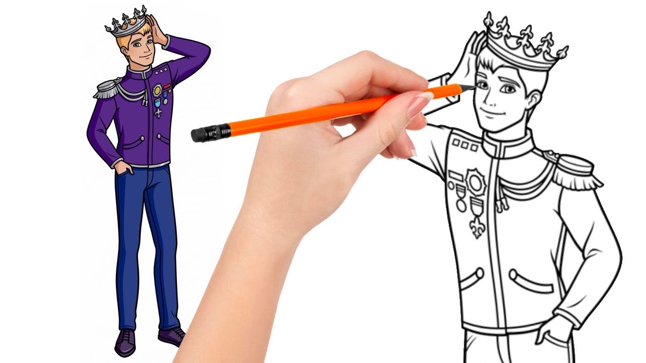 How to draw Ever After High Prince Daring Charming Doll - YouTube