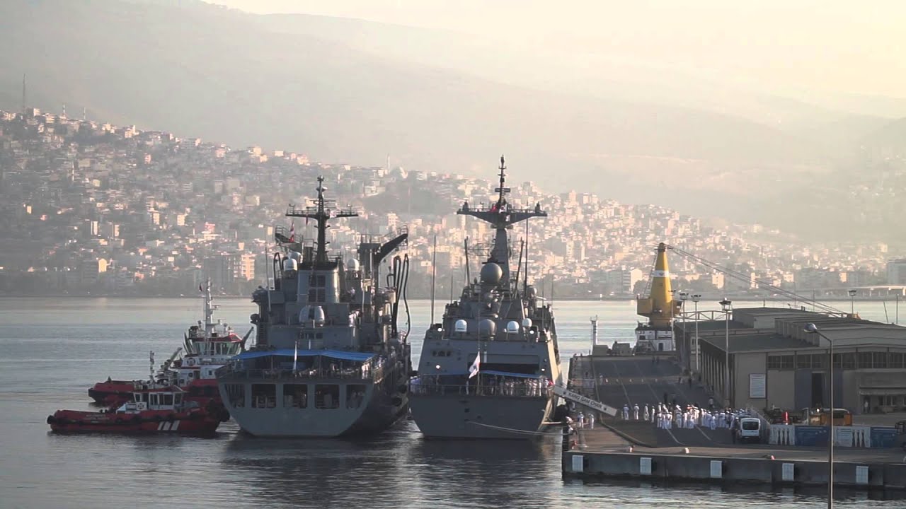 Korean Navy ship ROK Dae Cheong docking Kang Gam Chan in Izmir 9 ...