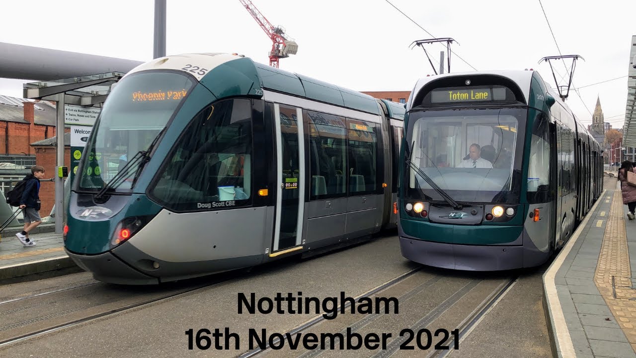 Trams at Nottingham Station (16/11/2021) - YouTube