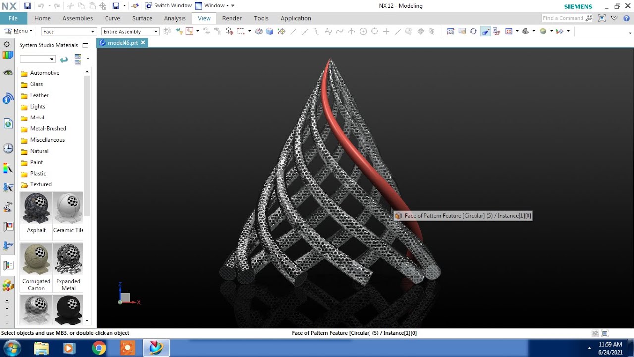 #NX CAD #SWEPT Command - YouTube