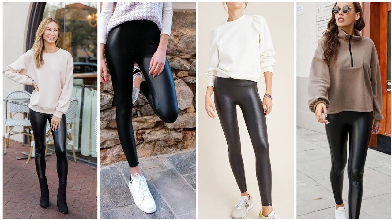 most beautiful leather pants lagging outfit ideas//leather shiny ...