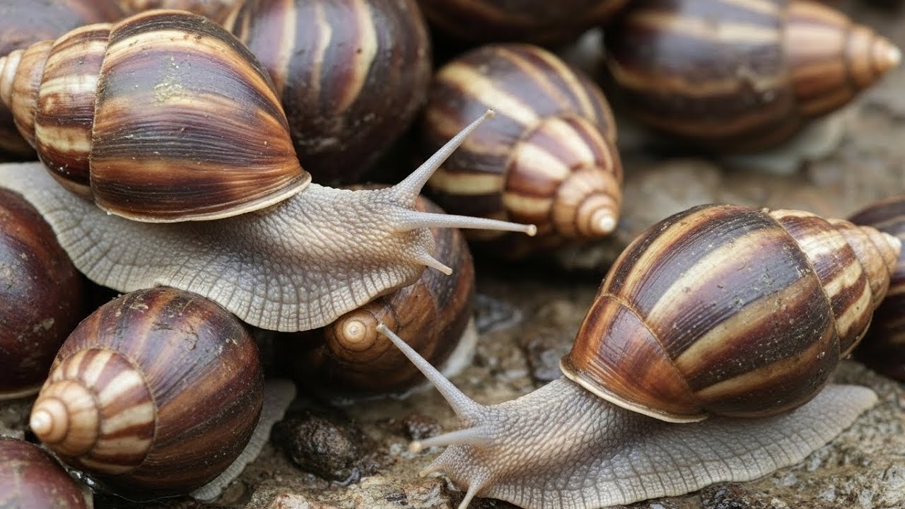 Catching Snails Around the House | Quiet Night Snail Journey - YouTube