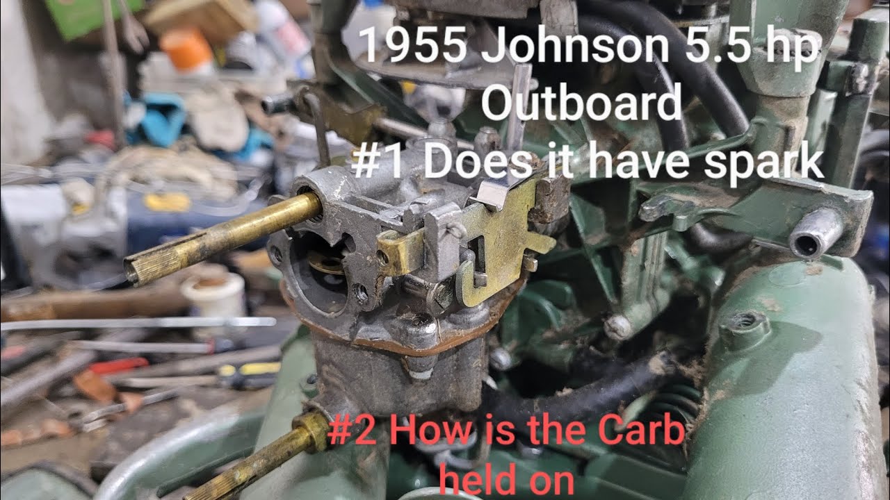 1955 Johnson 5.5 hp Checking for Spark - YouTube