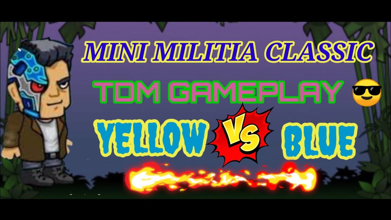 MINI MILITIA CLASSIC 🔥!! TDM GAMEPLAY 😎 YELLOW VS BLUE 🎉 - YouTube