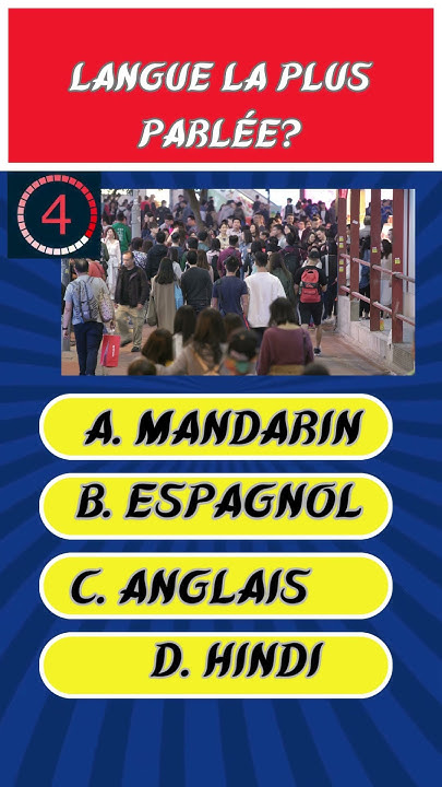 Quelle est la langue la plus parlée? #questions #geography #quiz - YouTube