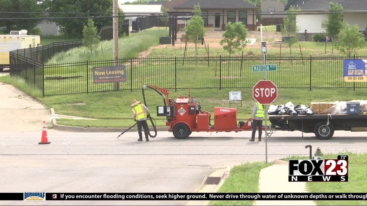 Video: Pavement preservation project underway in Bartlesville - YouTube