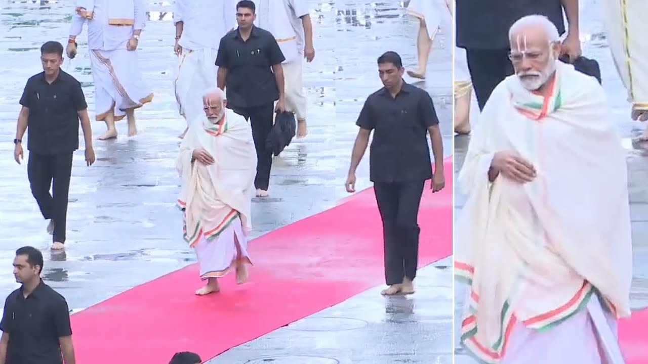 PM Modi Visits Tirumala Temple | PM Modi Visuals At Tirumala | PM Modi ...