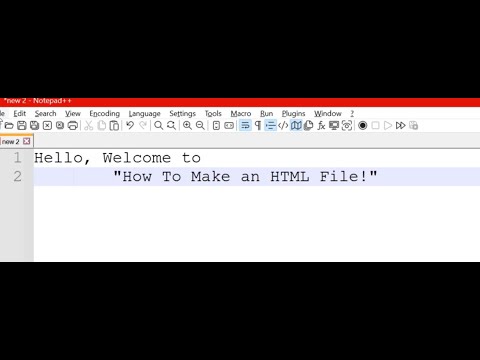 How to make an HTML File! - YouTube