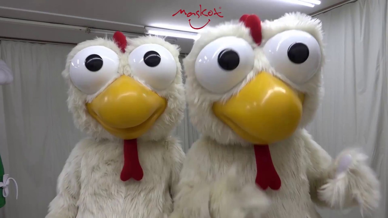 Big-eyes chicken mascot - YouTube