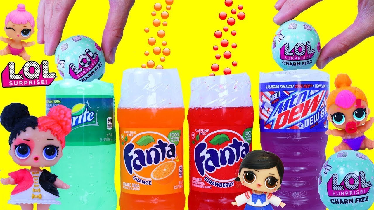 LOL SURPRISE FIZZ Bath Bombs IN SODA POP!!! Extra Fizzy NEW Surprise ...