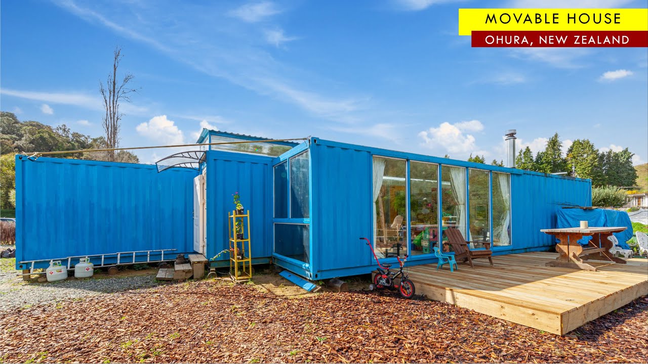Movable Shipping Container Home in Ohura, New Zealand - YouTube