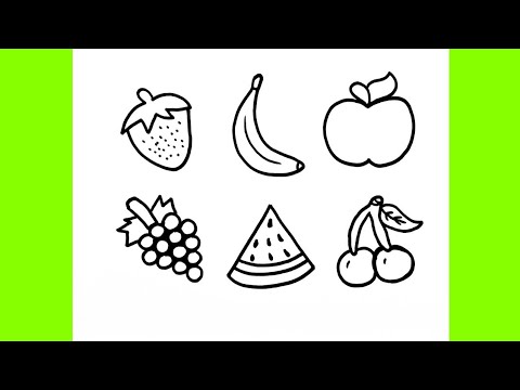 Kolay Meyve Resmi Çizimleri / Çocuklar İçin Kolay Öğretici Çizim Fikirleri/ Kolay Resim Çizimleri