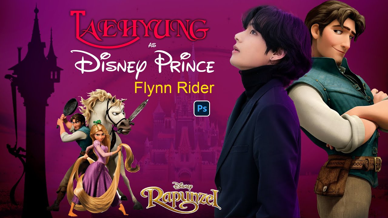 BTS V as Disney' s Flynn Rider in 'Rapunzel' Animation Story / BTS V ...