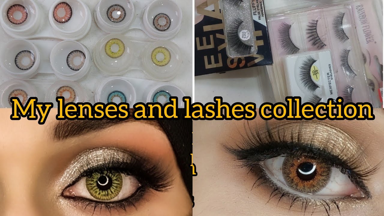 Best eye lashes and lenses review | My lashes and lenses collection ...