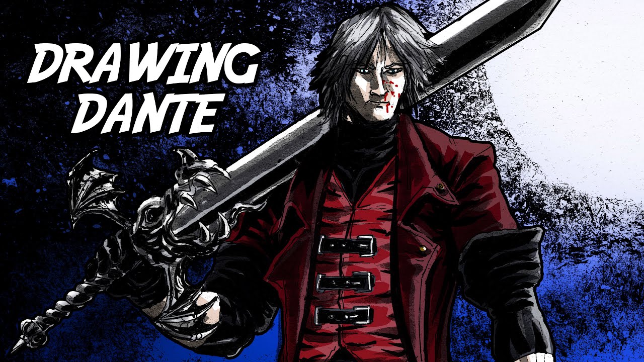 Drawing Devil May Cry Dante speed painting game art timelapse ...