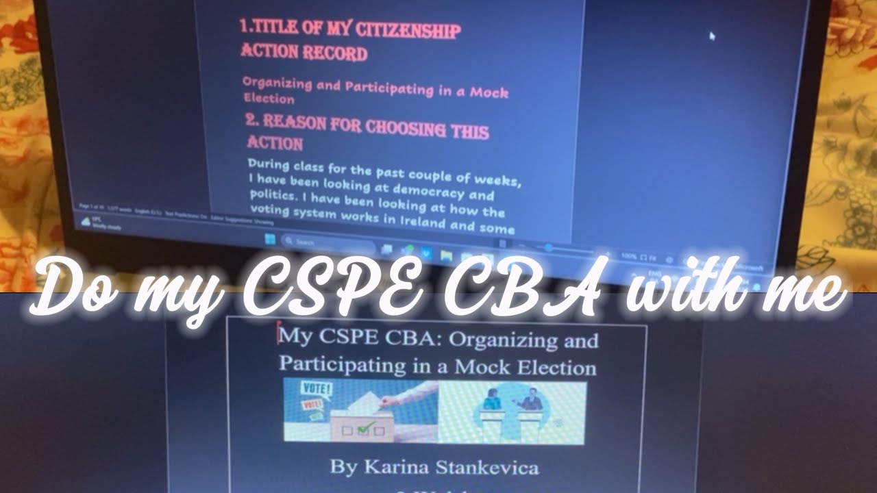 Do my CSPE CBA with me - YouTube