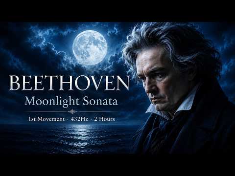 Beethoven — Moonlight Sonata Adagio 432Hz | Calm Piano for Sleep & Relaxation (2 Hours)