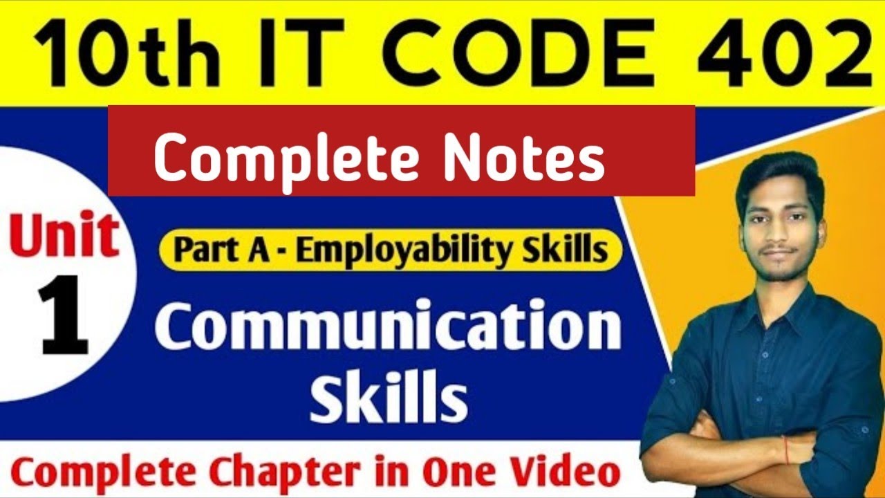 Communication Skills Class 10 Information Technology | Complete Chapter ...