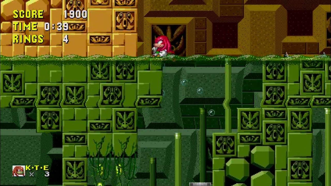 Sonic the Hedgehog "Remastered": Labyrinth Zone Act 1 (Knuckles) [1080 ...