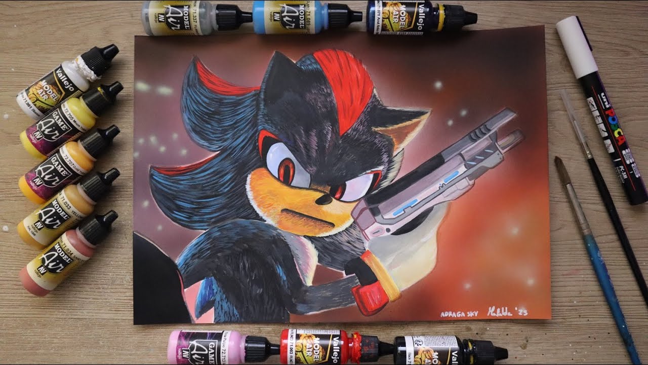 "Don't Try to Follow Me" - Painting Shadow the Hedgehog (from the movie ...
