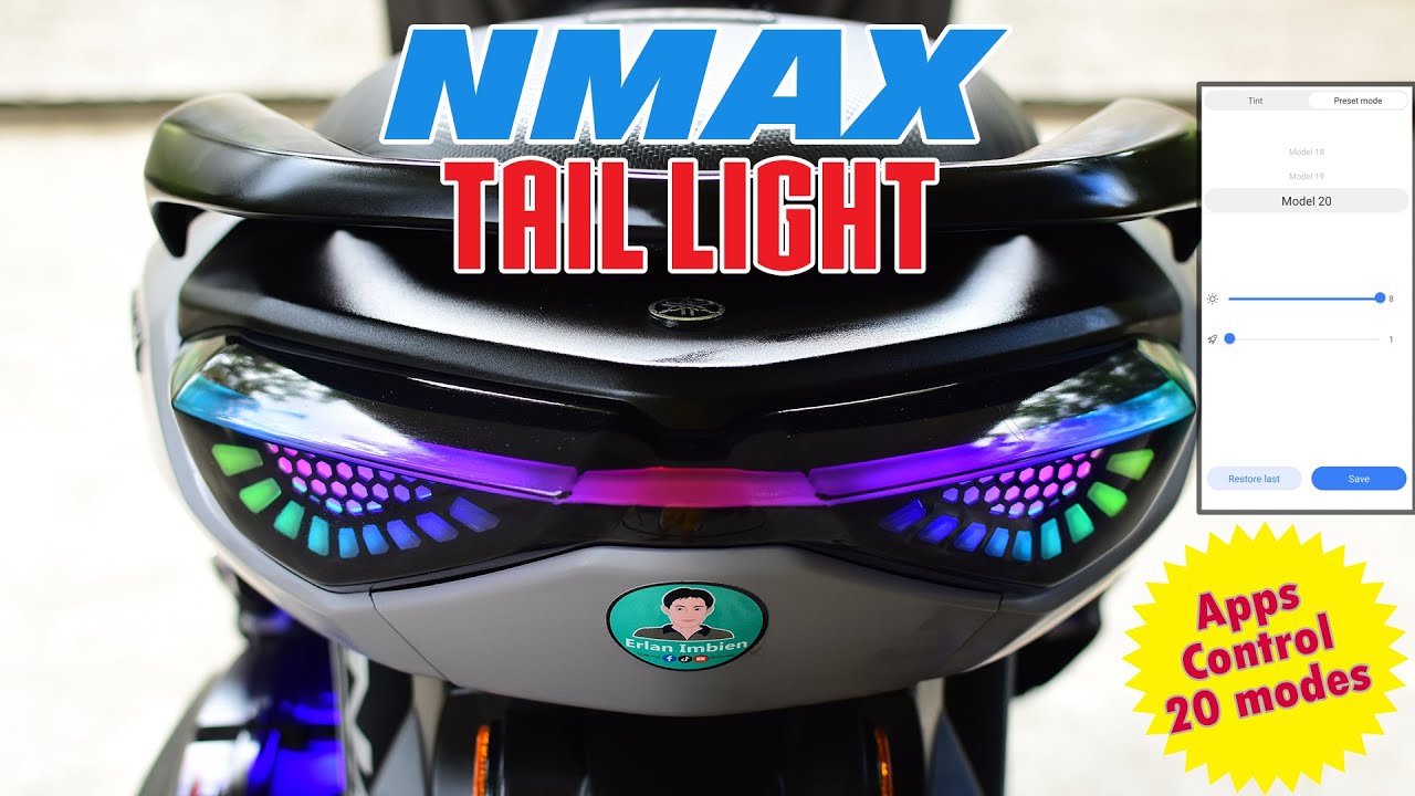 NMAX Surfy Tail Light for Yamaha Nmax - YouTube