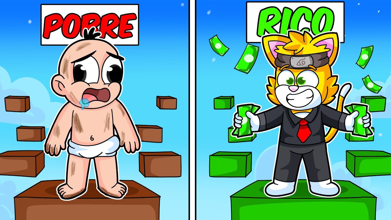 Obby POBRE vs RICO en Roblox 😱 | 2 Noob son RICOS y POBRE en Roblox ...