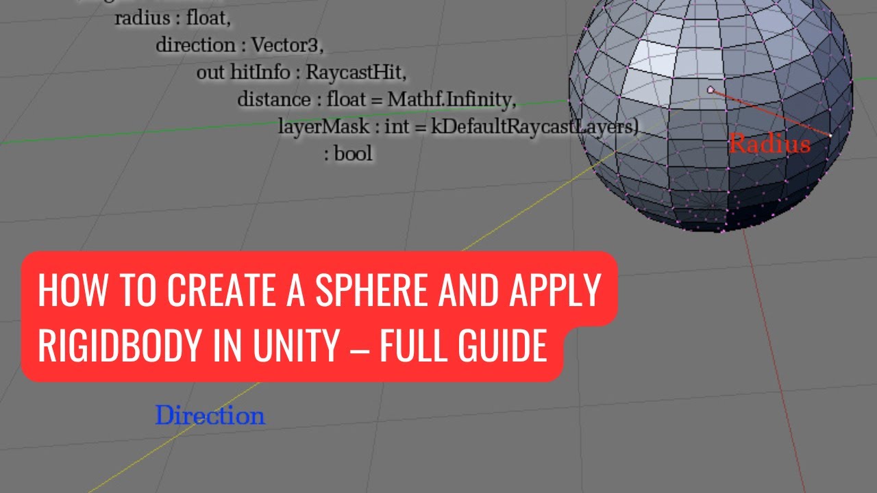 How To Create A Sphere And Apply Rigidbody In Unity Gamedev Tricks Youtube