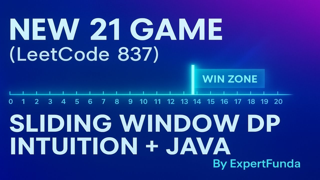 LeetCode 837: New 21 Game — Sliding Window DP Intuition + Java Solution ...
