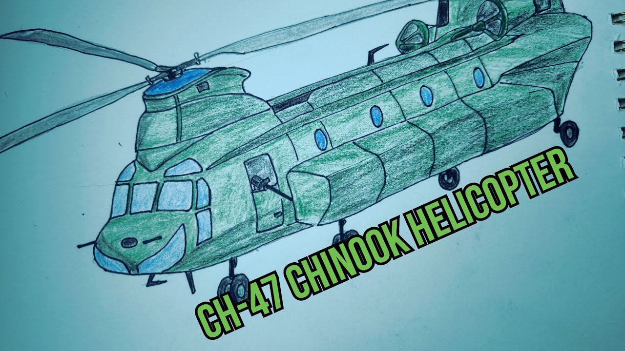 How to Draw | CH-47 Chinook Helicopter - YouTube