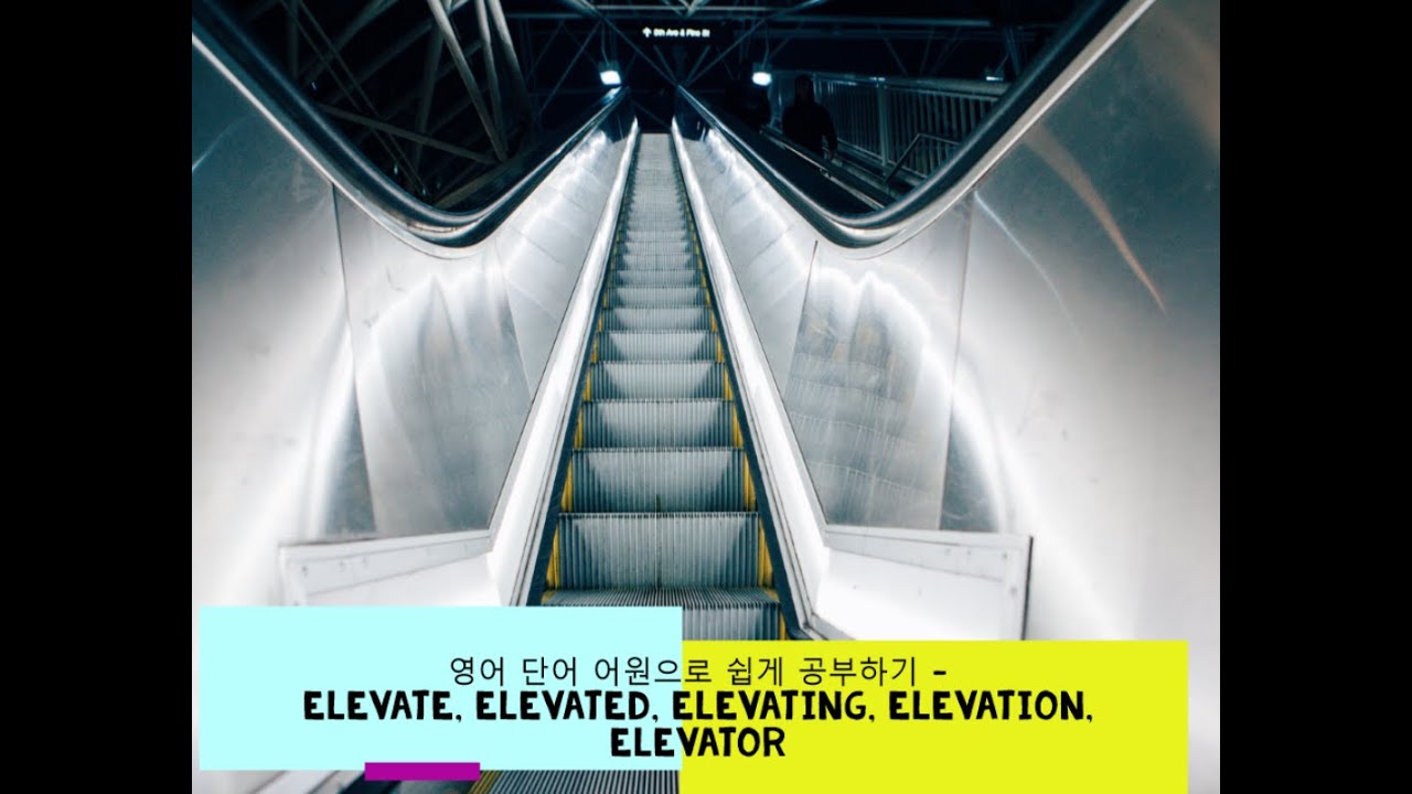 영어 단어 어원으로 쉽게 공부하기- elevate, elevated, elevating, elevation, elevator ...