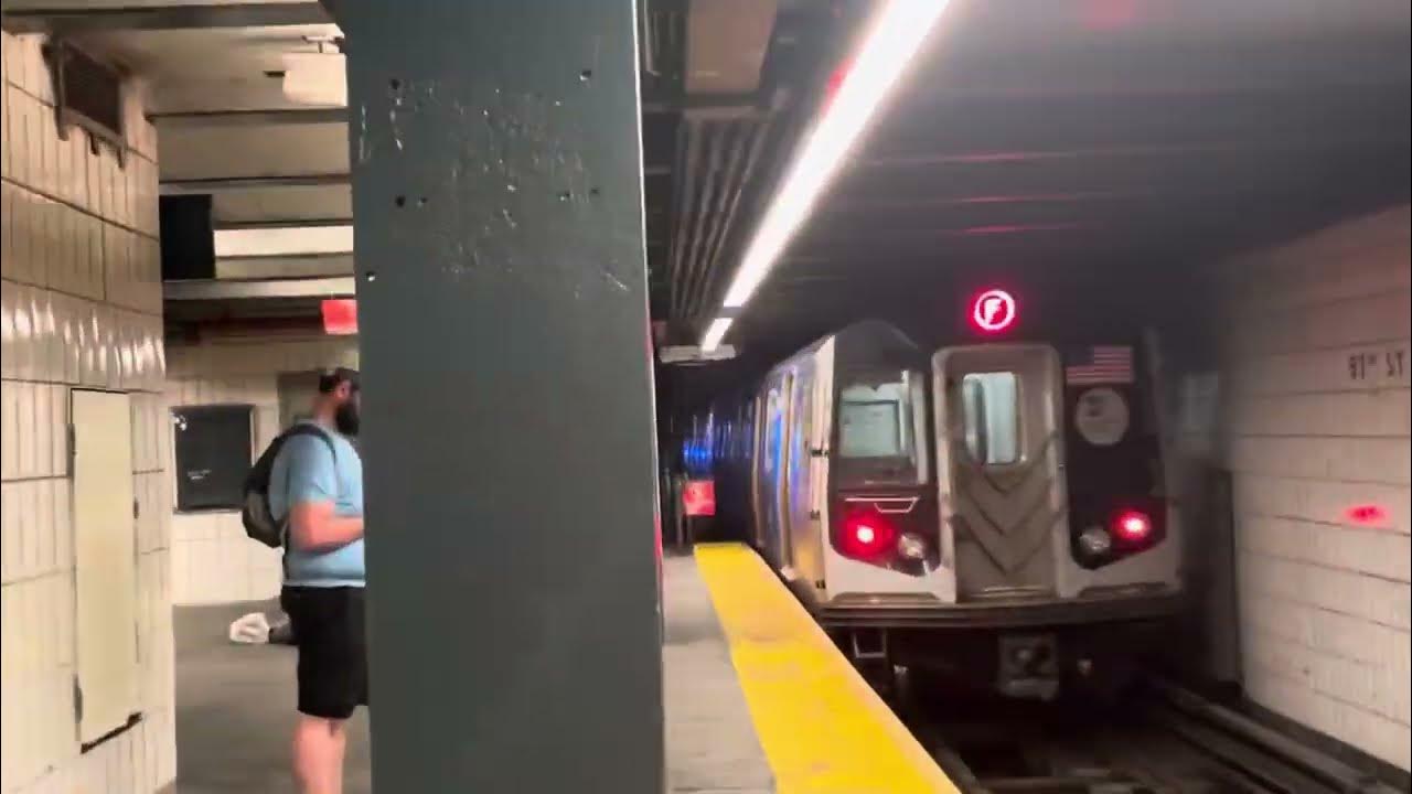 MTA New York City Subway train R160 F train departing 57th St. - YouTube